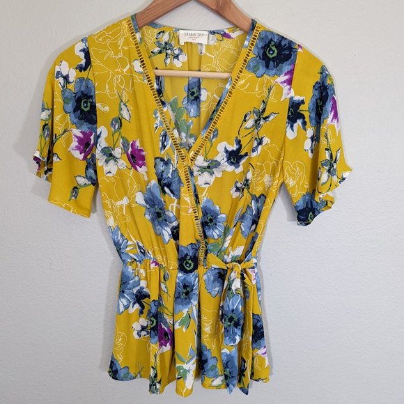 Sienna Sky | Tops | Sienna Sky Floral Wrap Top | Poshmark